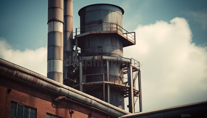 Modern Steel Refinery Built with Technology Pollutes Nature Environment ...