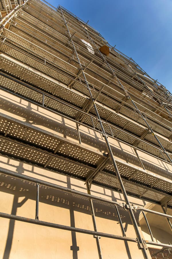 Modern Steel Scaffolding. Scaffold. Construction Scaffoldings Stock ...