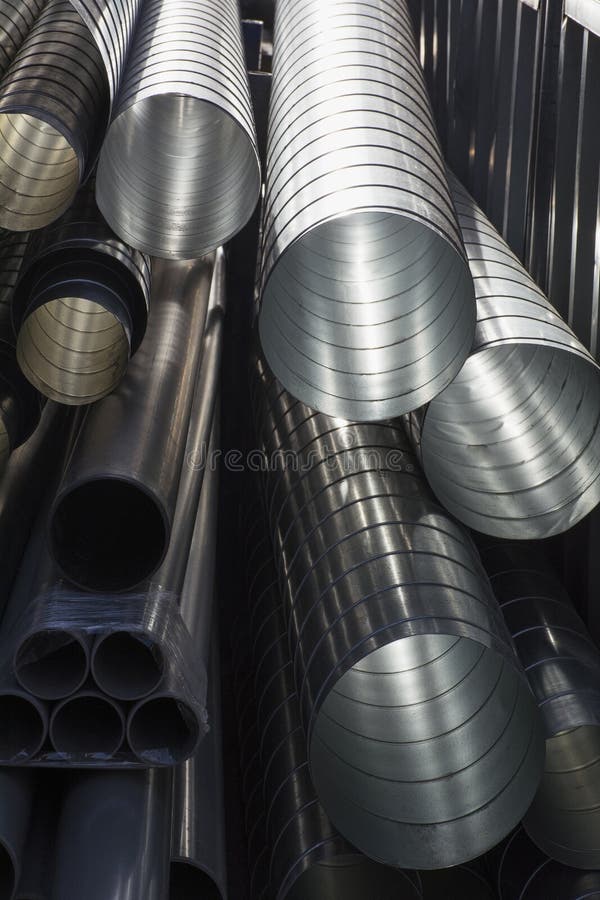 Modern steel tubes stock photo. Image of metal, tube - 82517670