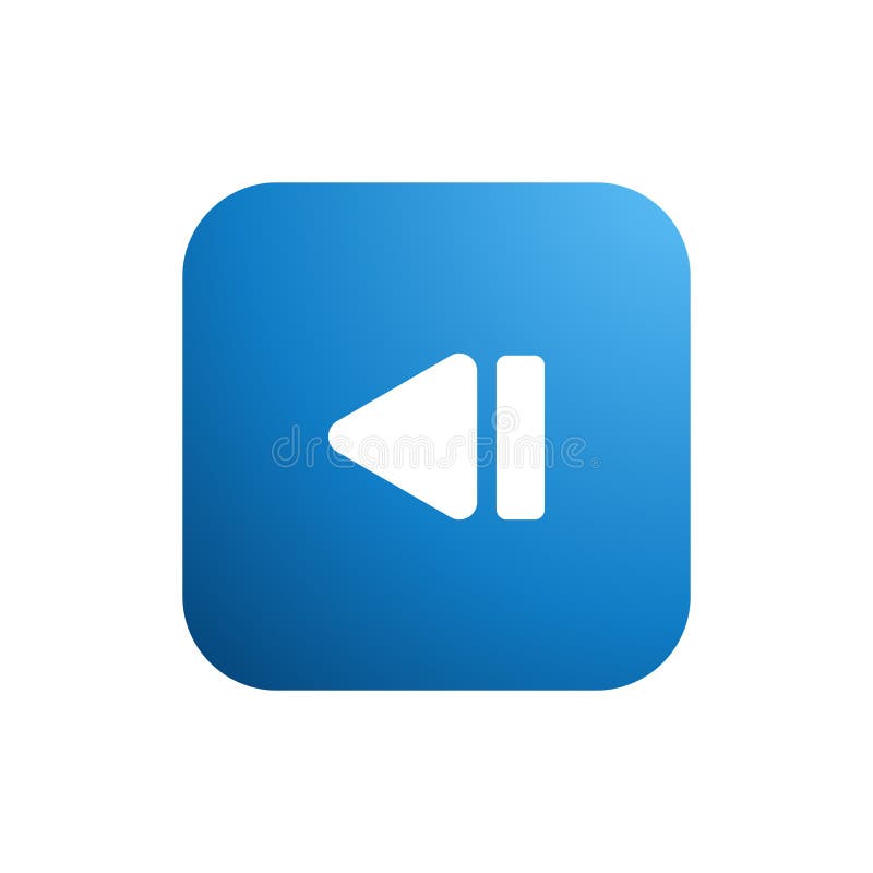 Modern Step Back Icon Button Logo Stock Vector - Illustration of modern ...