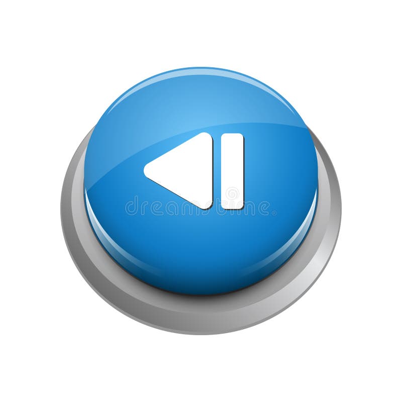 Modern Step Back Icon Button Logo Stock Vector - Illustration of circle ...