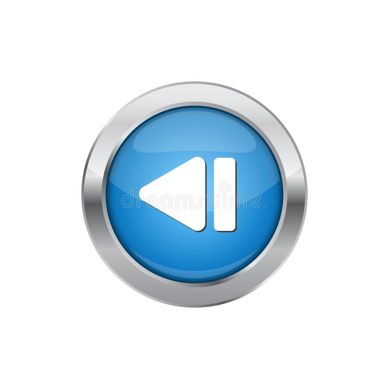 Modern Step Back Icon Button Logo Stock Vector - Illustration of icon ...