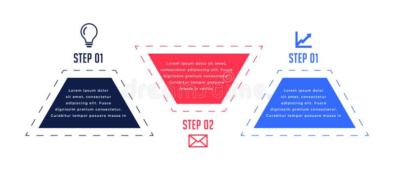 Modern 3 Step Business Process Chart Banner for Web Presentation Stock ...