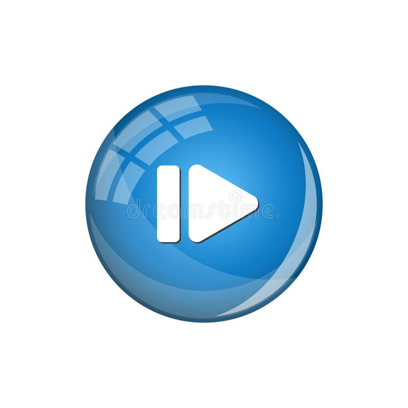 Step Forward Icon Vector from User Interface Concept. Thin Line ...