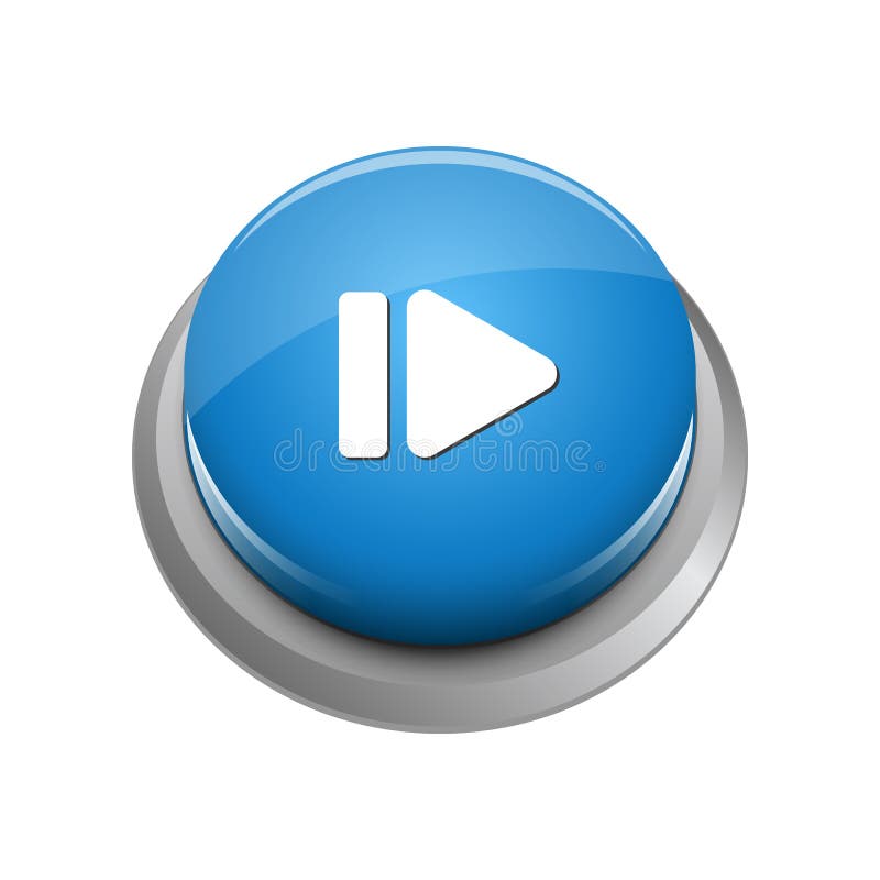 Modern Step Forward Icon Button Logo Stock Vector - Illustration of ...