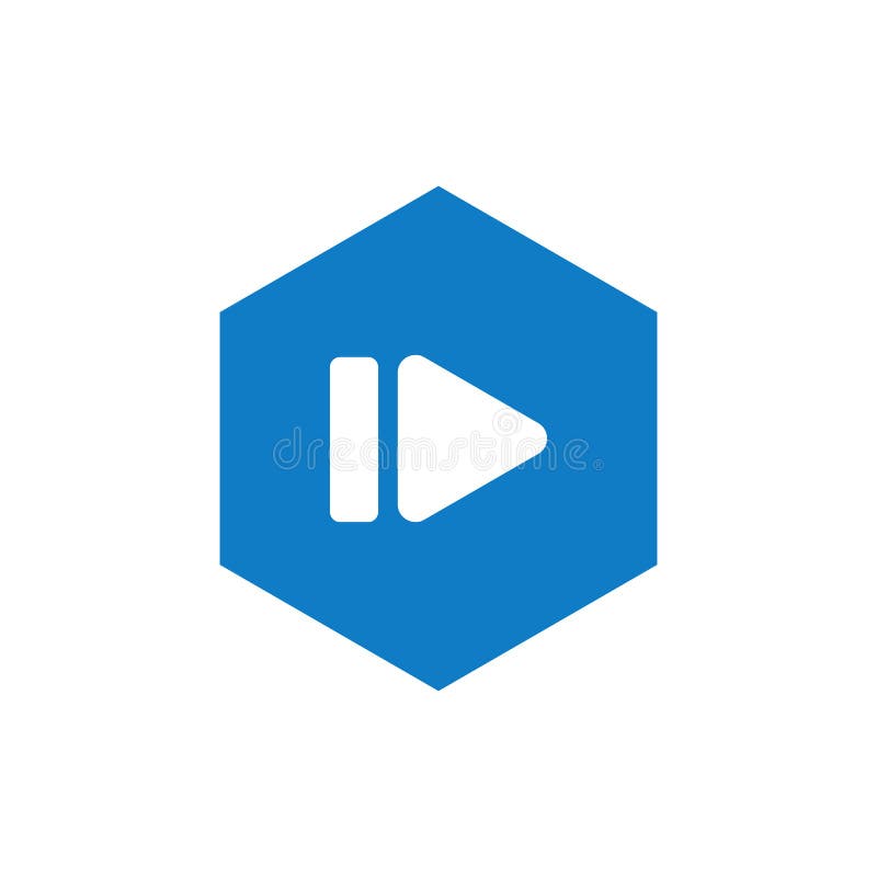 Modern Step Forward Icon Button Logo Stock Vector - Illustration of ...