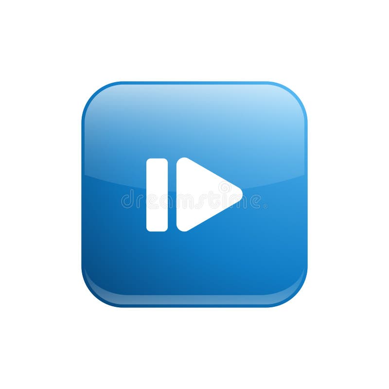 Modern Step Forward Icon Button Logo Stock Vector - Illustration of ...