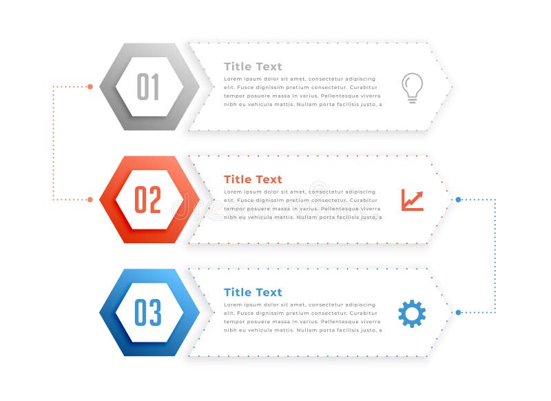 Modern 3 Step Infographic Chart Template for Business Presentation ...