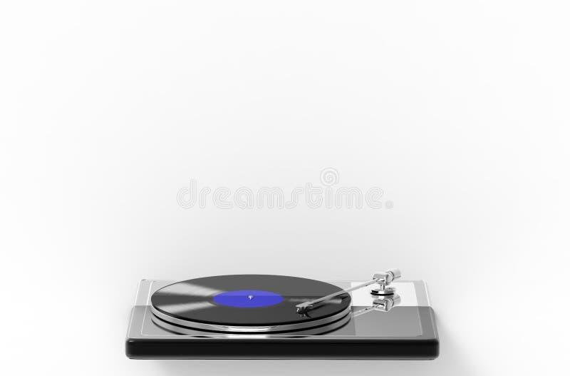 Modern Stereo Turntable Vinyl Record Player Isolated with White Stock ...