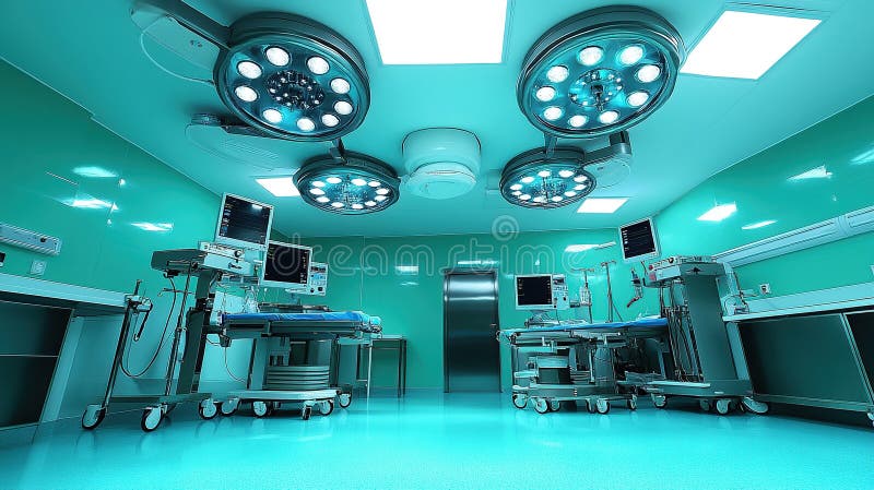 Modern Sterile Operating Room Interior Stock Illustration ...