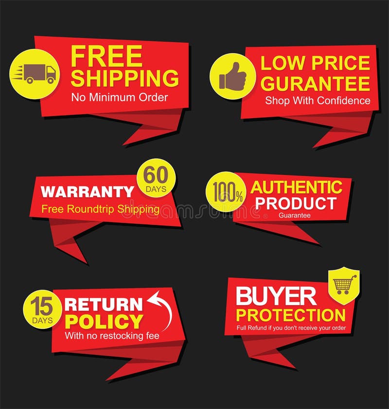 Modern Stickers and Tags Collection Illustration Stock Illustration ...