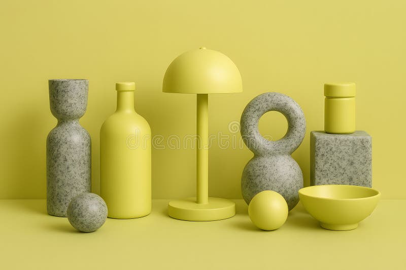 A Modern Still Life Featuring a Collection of Minimalist Objects in ...