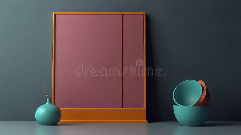 Modern Still Life with Soft Elements and Colors Stock Illustration ...