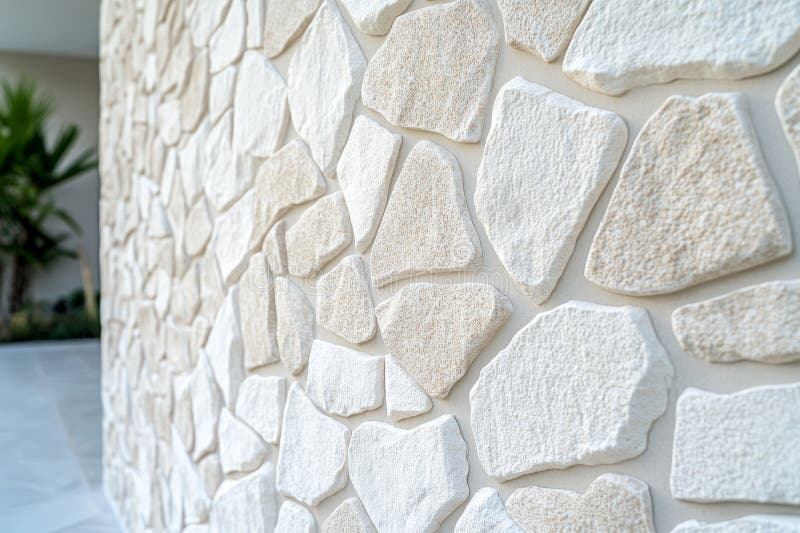 Modern Stone Cladding Creating a Textured Wall Design Stock Image ...