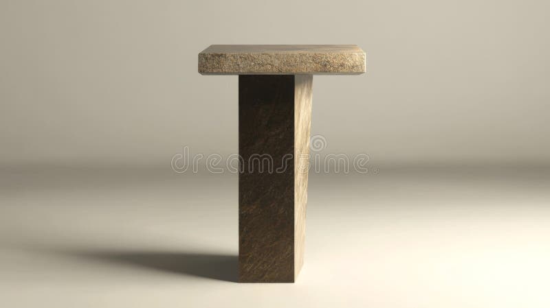 Modern Stone Side Table with Minimalist Design Stock Illustration ...