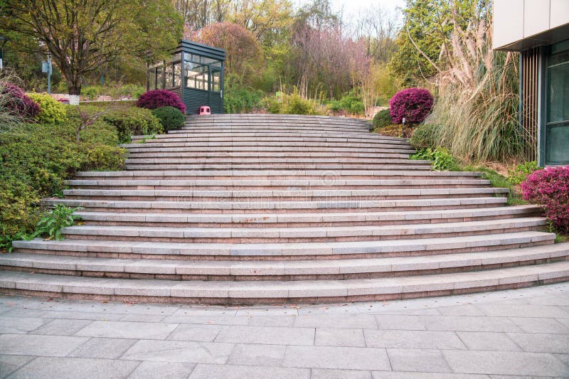 Modern Step Stairs.Architecture Stock Image - Image of path, rock ...