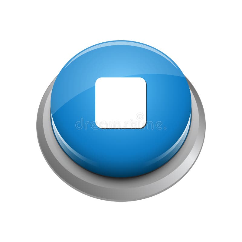 Modern Stop Icon Button Logo Stock Vector - Illustration of movie ...