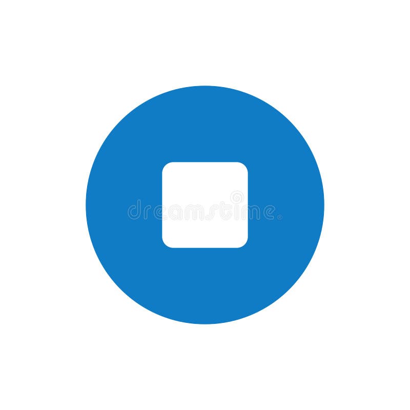 Modern Stop Icon Button Logo Stock Vector - Illustration of technology ...