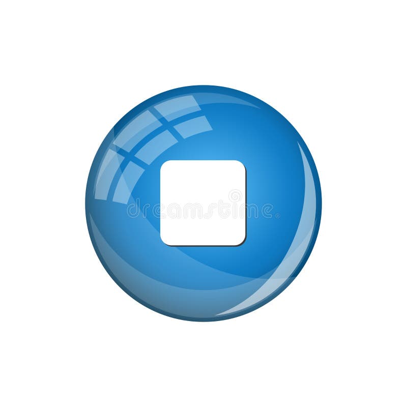 Modern Stop Icon Button Logo Stock Vector - Illustration of sign, music ...