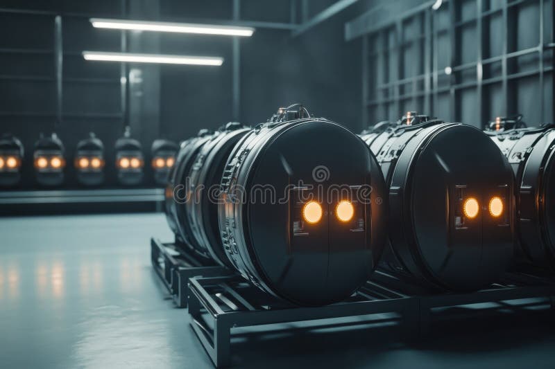 High-tech Storage Facility with Advanced Cylindrical Containers ...