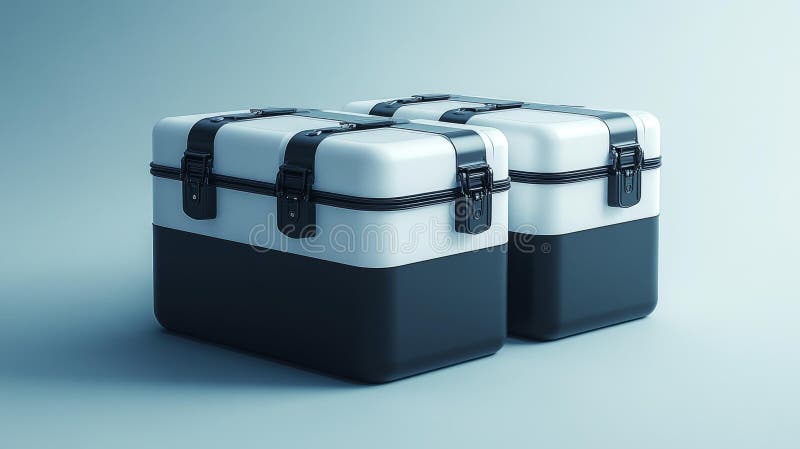 Modern Storage Boxes with Secure Straps Generative AI Stock ...