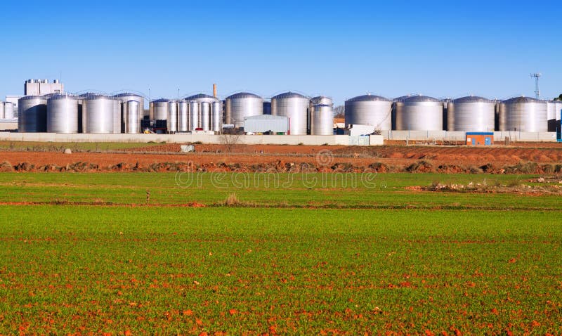 Modern storage buildings stock image. Image of export - 62322915