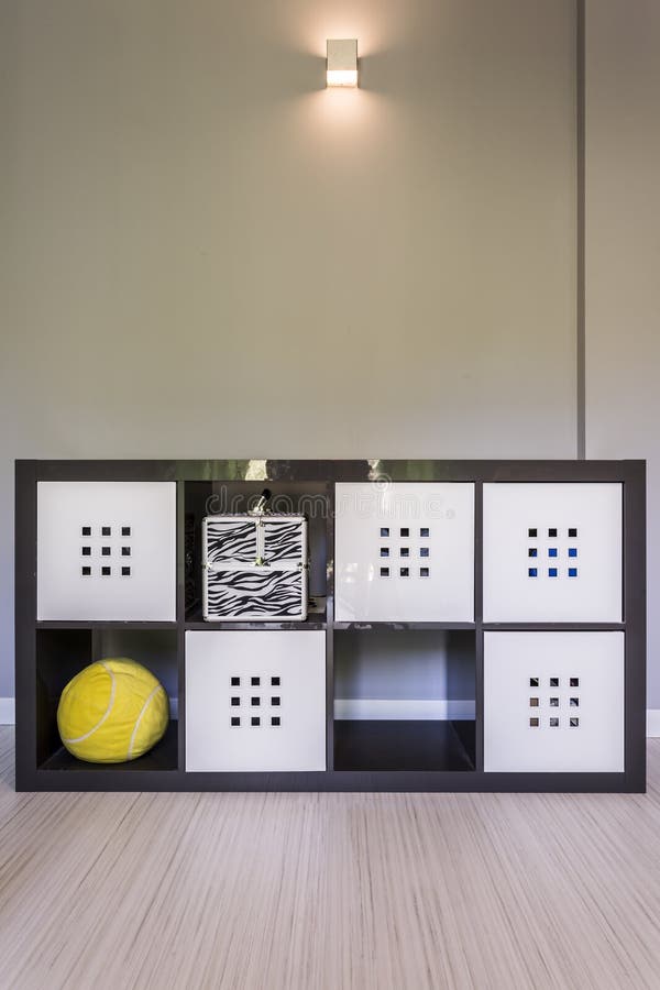 Modern storage cabinet stock photo. Image of minimalist - 89838416