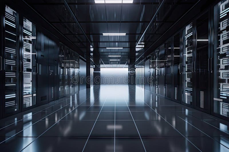 Modern Storage Data Center with Sleek and Futuristic Design, Featuring ...