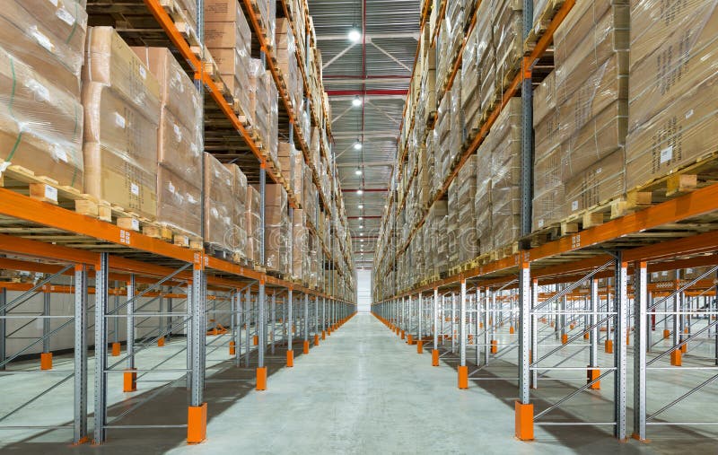 A big storage room stock image. Image of metal, shelf - 43578519