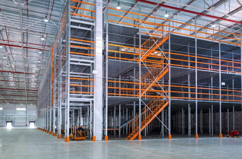 Modern Automated Logistics Center`s Interior Stock Photo - Image of ...