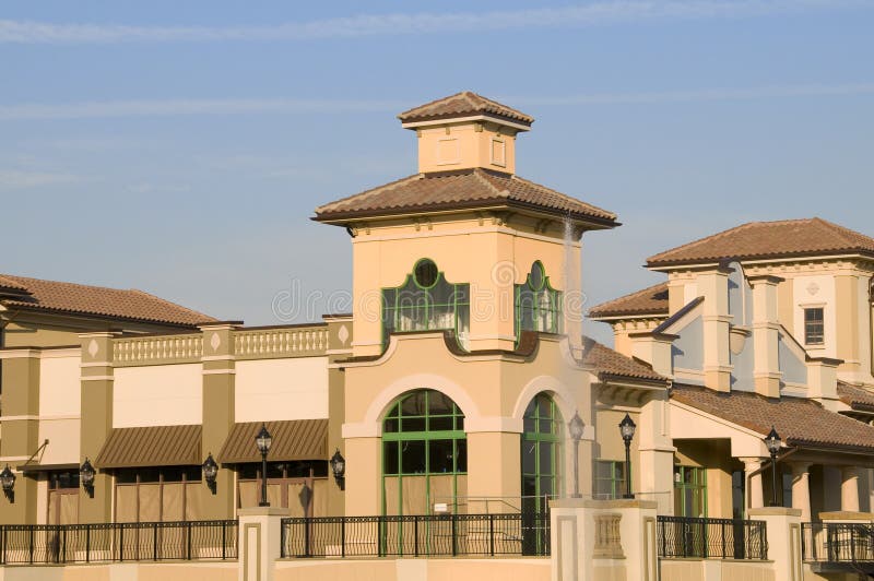 Modern Store Front Under Construction Stock Image - Image of view ...
