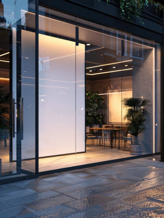 Modern Storefront Interior stock photo. Image of walls - 366865040