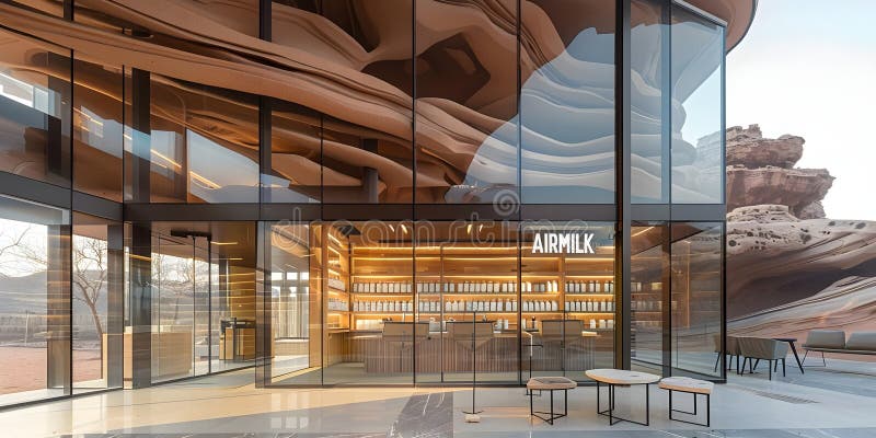 Modern Storefront with Unique Architectural Design Generative AI Stock ...