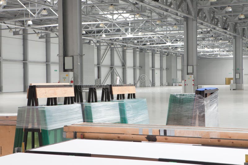 Warehouse Loading Bays with Trailer Stock Photo - Image of ramp ...