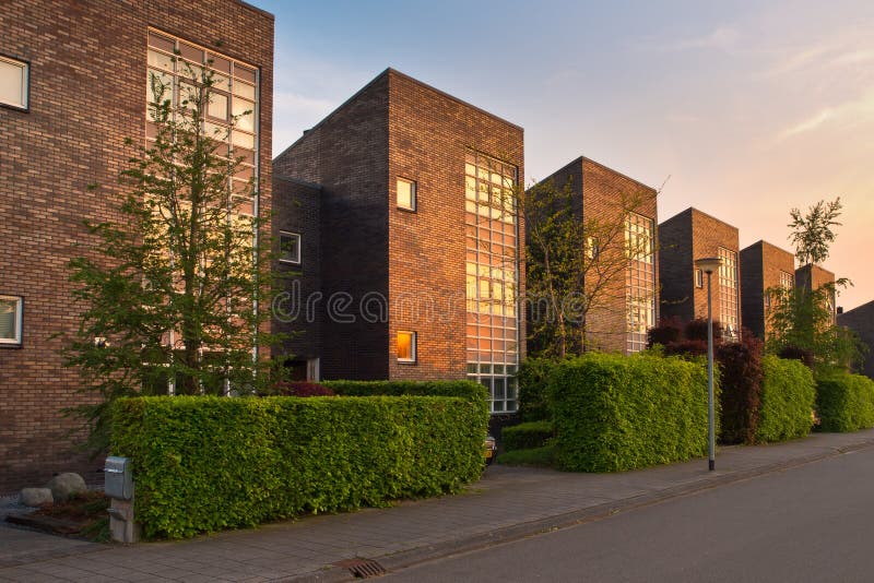 Modern street stock image. Image of house, europe, middle - 28336935