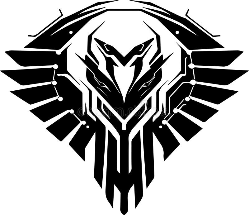 Modern Strict Logo Template of Abstract Hawk, Eagle Shape with Wings ...