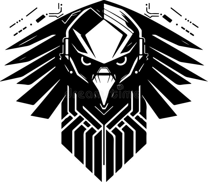 Modern Strict Logo Template of Abstract Hawk, Eagle Shape with Wings ...