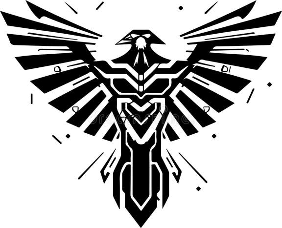 Modern Strict Logo Template of Abstract Hawk, Eagle Shape with Wings ...