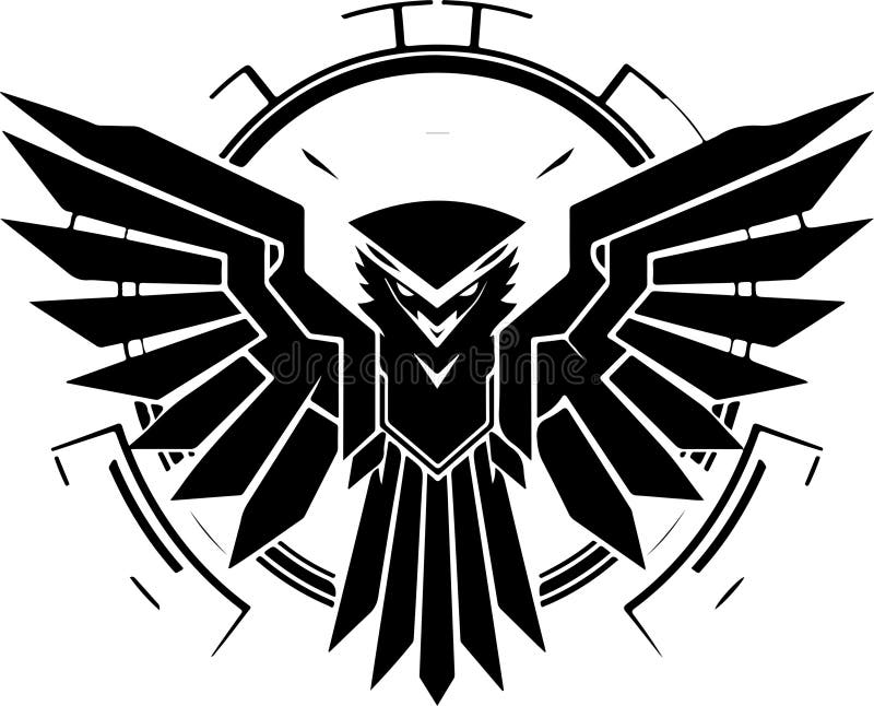 Modern Strict Logo Template of Abstract Hawk, Eagle Shape with Wings ...