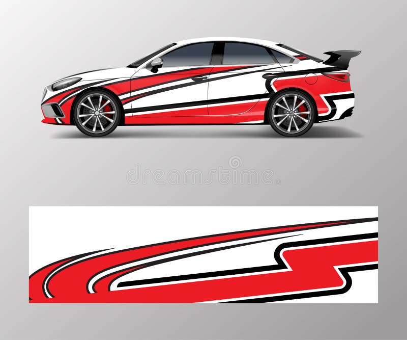 Modern Stripe for Racing Car Wrap, Sticker, and Decal Design Vector ...