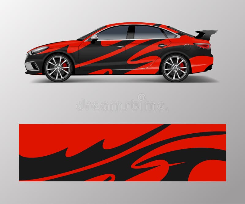 Modern Stripe for Racing Car Wrap, Sticker, and Decal Design Vector ...
