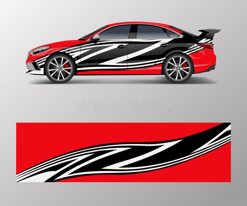 Modern Stripe for Racing Car Wrap, Sticker, and Decal Design Vector ...