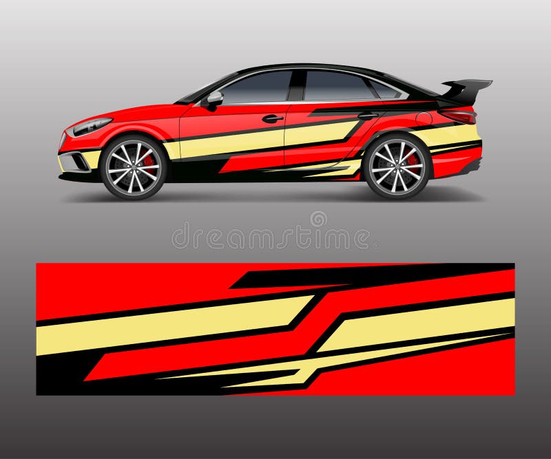 Modern Stripe for Racing Car Wrap, Sticker, and Decal Design Vector ...