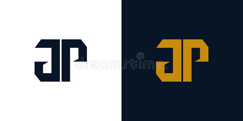 Modern and Strong JP Logo Design Stock Vector - Illustration of brand ...