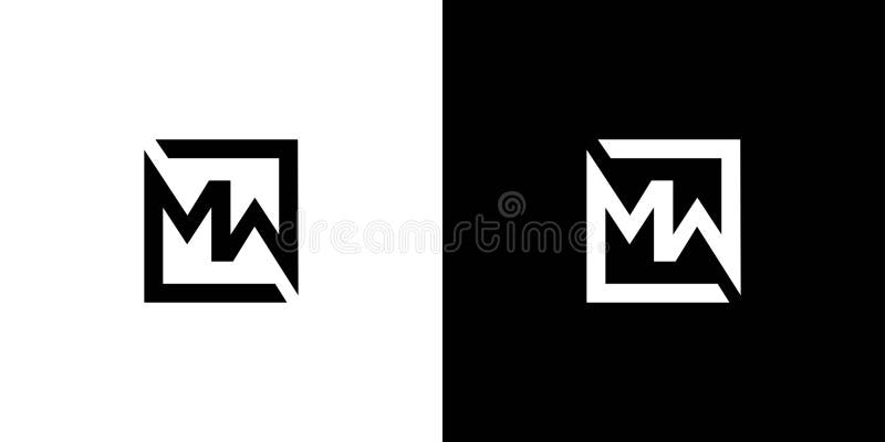 .Modern and Strong MW Logo Design Stock Vector - Illustration of simple ...