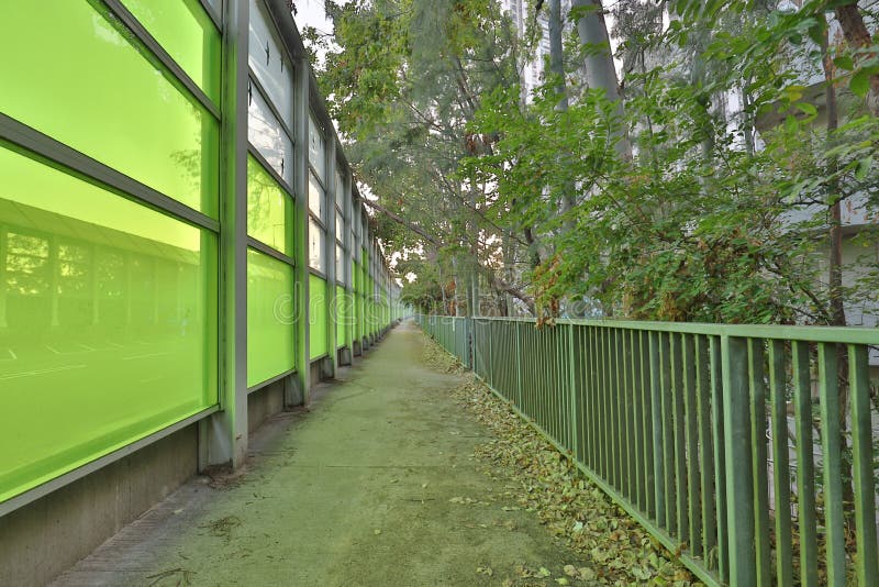 A Modern Structure of Empty Bridge Path Hk Stock Image - Image of park ...