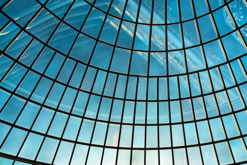 Modern Structure of Glass Roof in Architectural Dome Building Stock ...