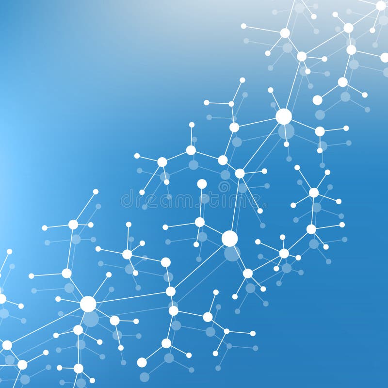 Modern Structure Molecule DNA. Atom Stock Illustration - Illustration ...