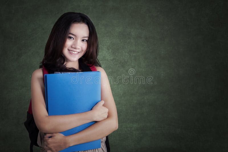 Modern Student Standing in the Class Stock Image - Image of back ...