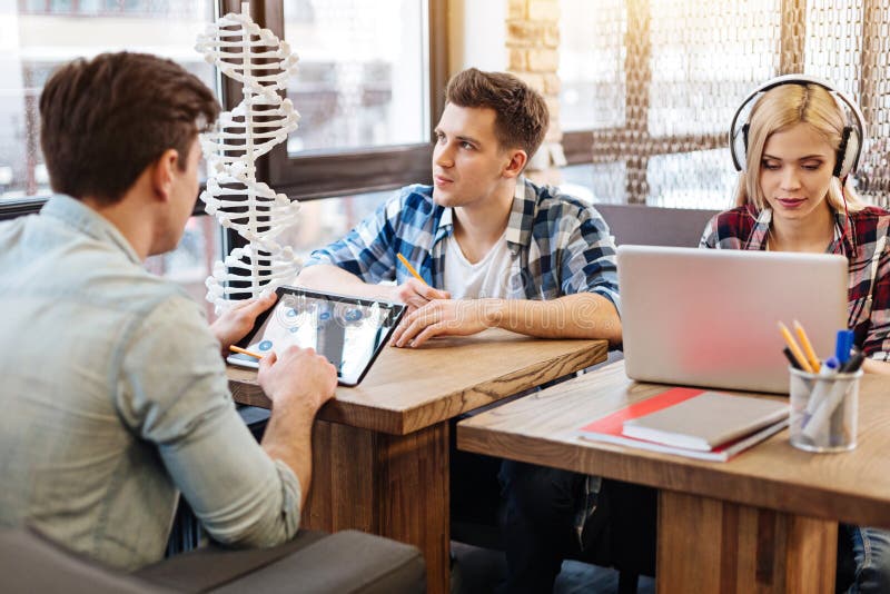 Modern Students Learning Genetics Stock Image - Image of biotechnology ...